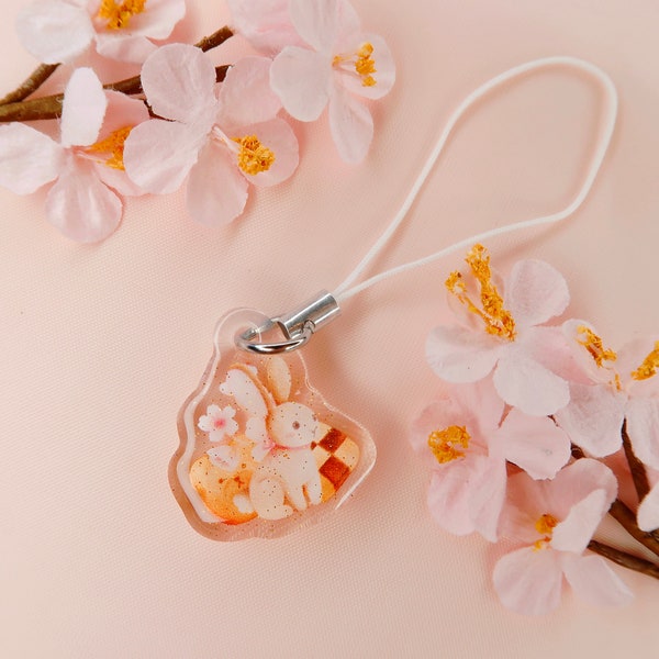 Rabbit Phone Charm - Etsy