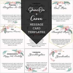 Message Card Template Shineon Message Card Custom Necklace Card Jewelry ...