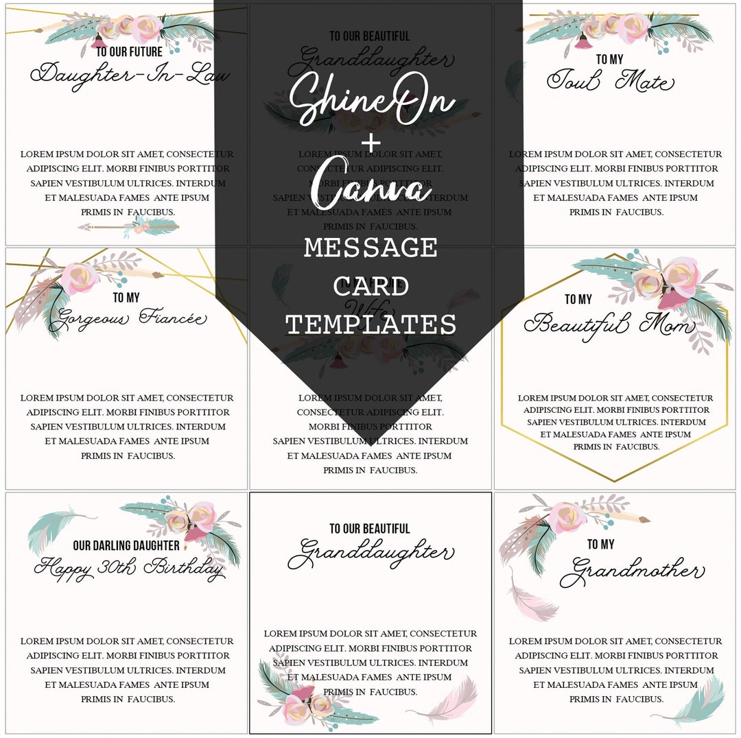 Message Card Template Shineon Message Card Custom Necklace Card Jewelry ...