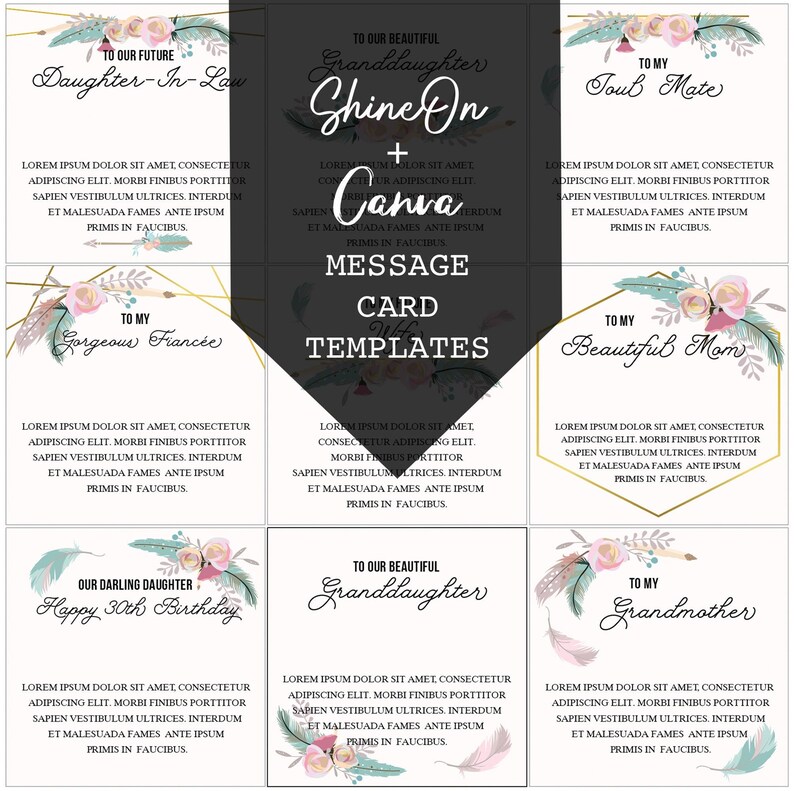 Message Card Template Shineon Message Card Custom Necklace Card Jewelry ...