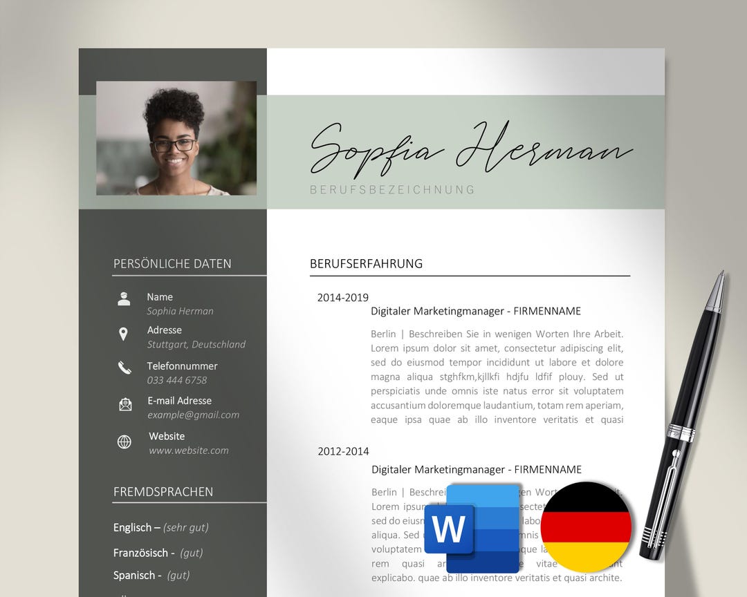 Bewerbungsvorlagen Word Lebenslauf Vorlage Bewerbung Bewerbungsvorlage ...