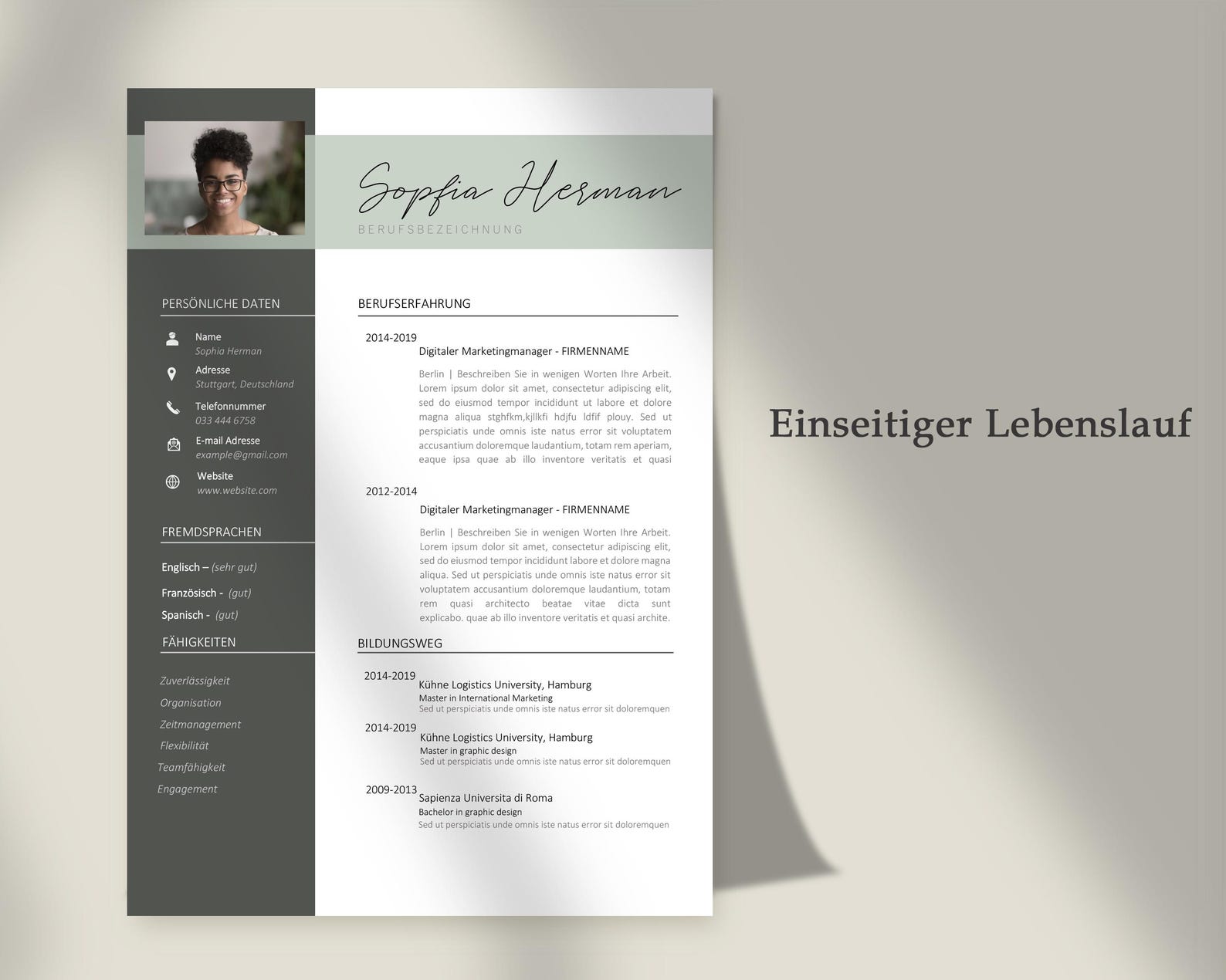 Bewerbungsvorlagen Word Lebenslauf Vorlage Bewerbung Bewerbungsvorlage ...