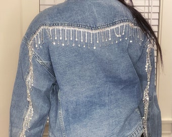 Handsewn Bling Jean Jacket - Etsy Canada