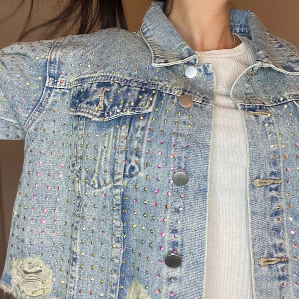 Embellished Denim Jacket - Etsy