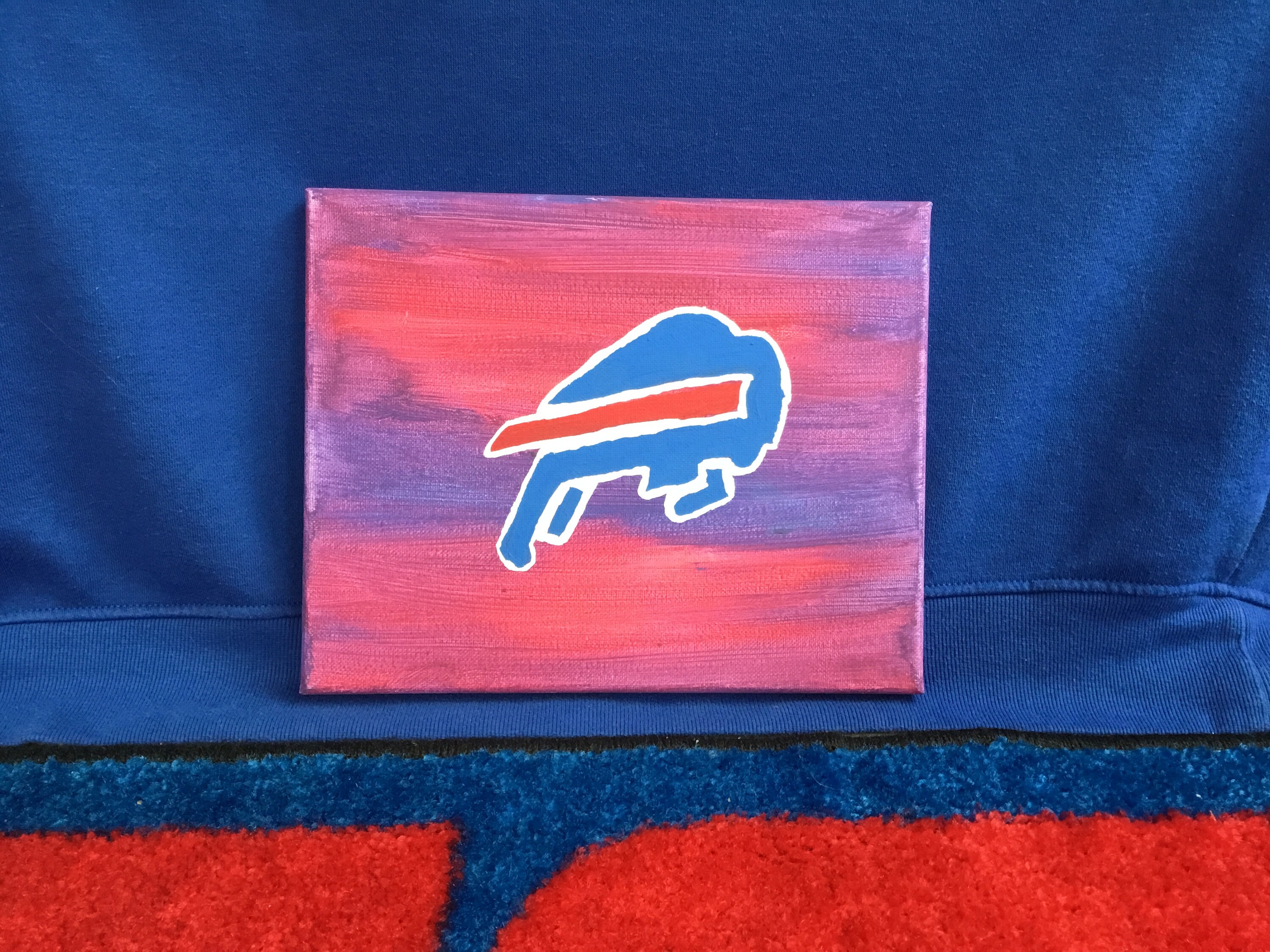 Buffalo Bills Fan Gift NFL Football Logo Canvas Art Tie Dye - Etsy