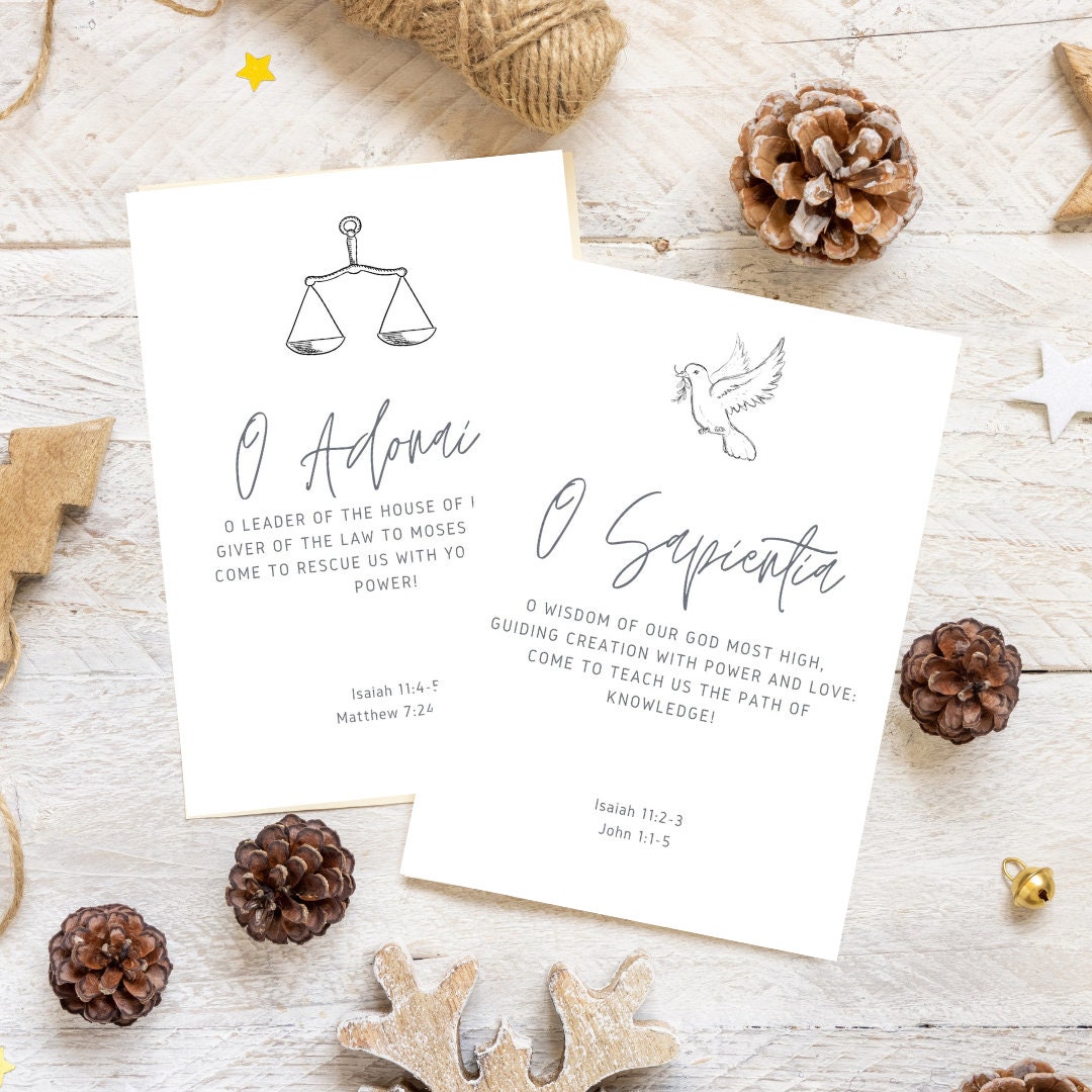 O Antiphons in LATIN- Printable Scripture Cards + PDF Prayer Book ...