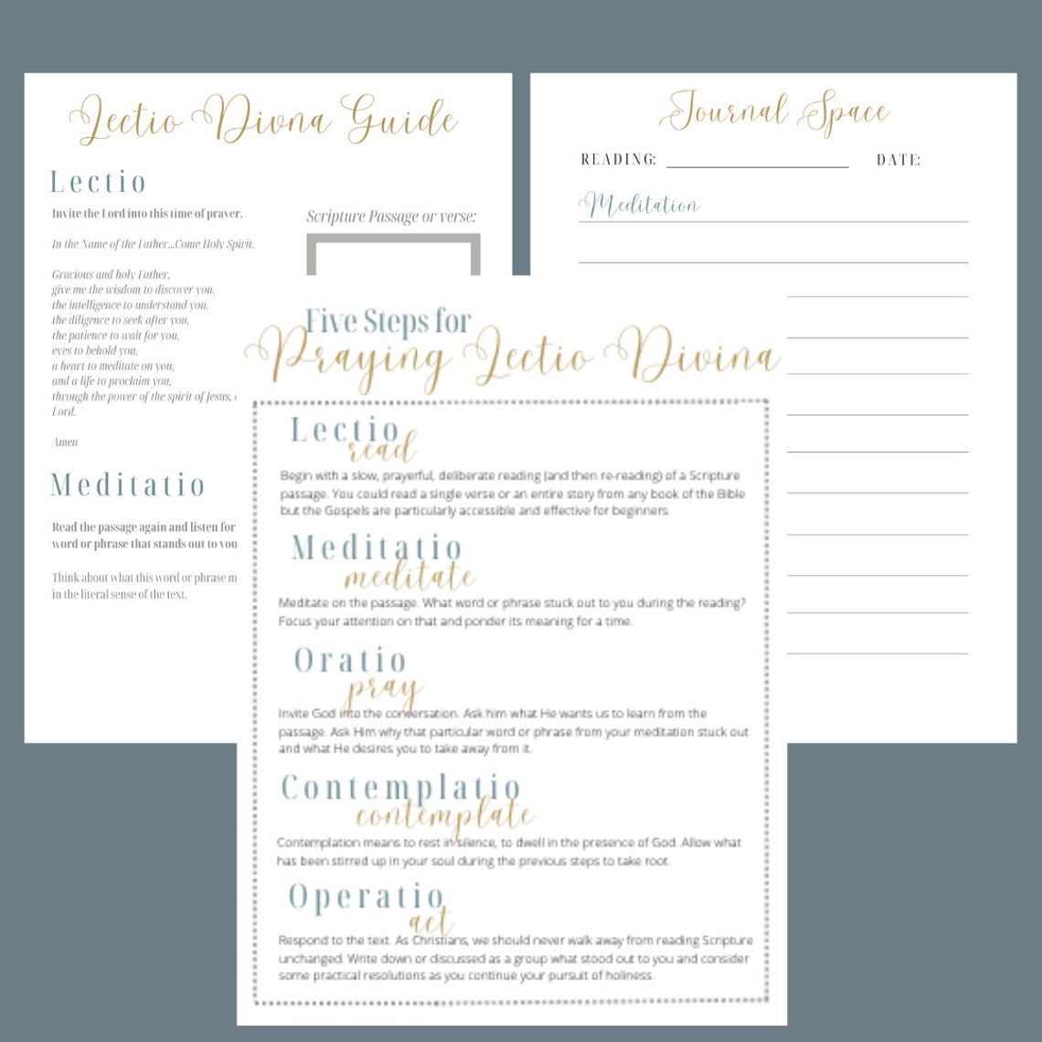 Lectio Divina Printable Guide + Journal for Catholics| Lectio Divina ...