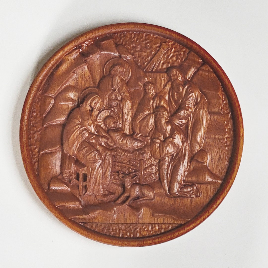 The Birth, Wood Carving -- Mahogany Wood - Etsy