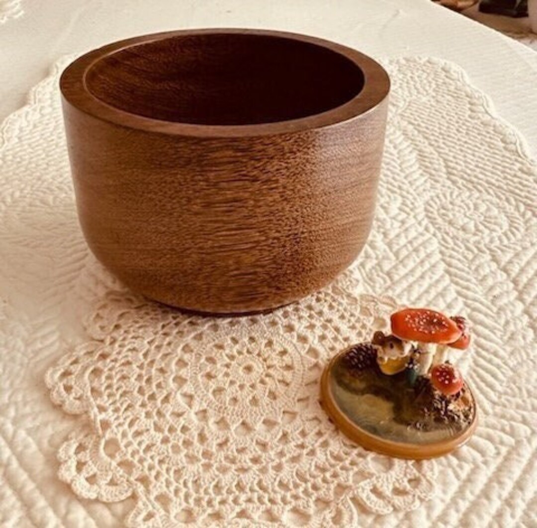 A Beautiful Bowl Made From Brown Heart Wood It is a Beautiful Piece of ...