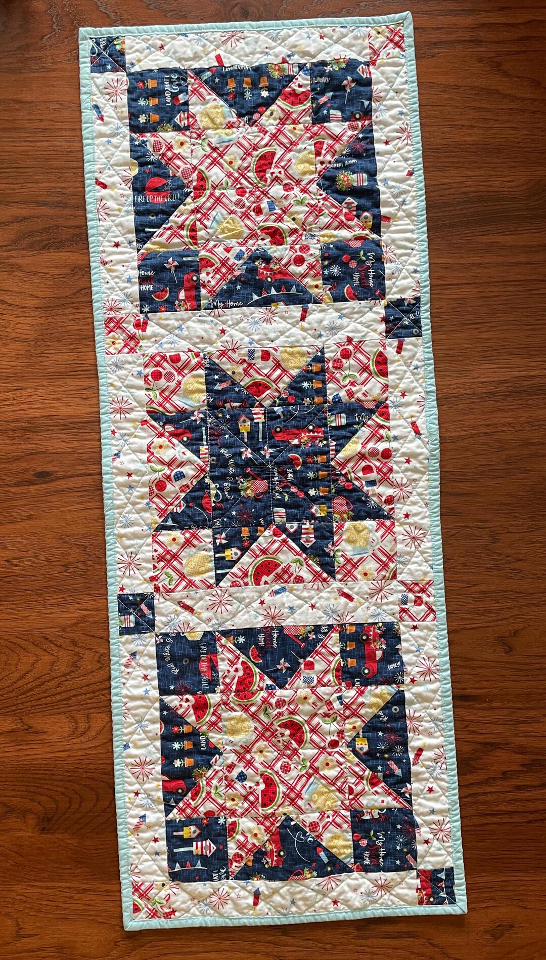 Handmade American Patriotic Summer Table Runner - Etsy