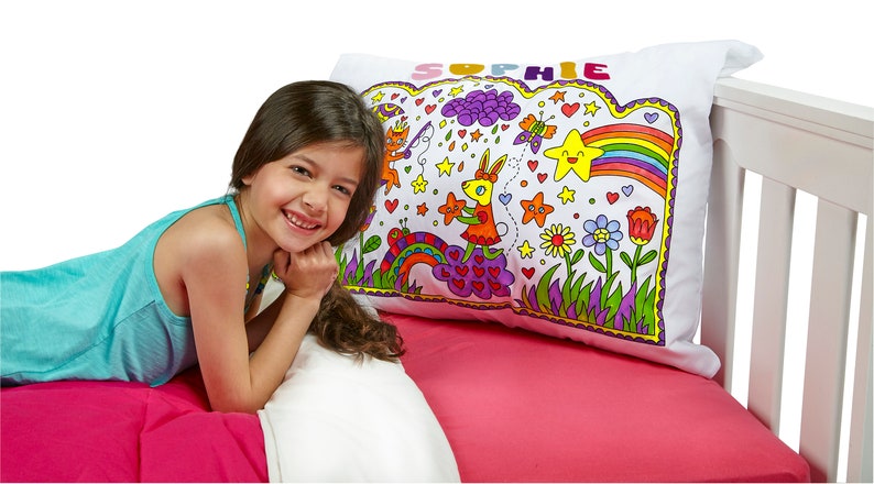 Slumber Party Activity: Color Your Own Personalized Coloring Pillowcase ...