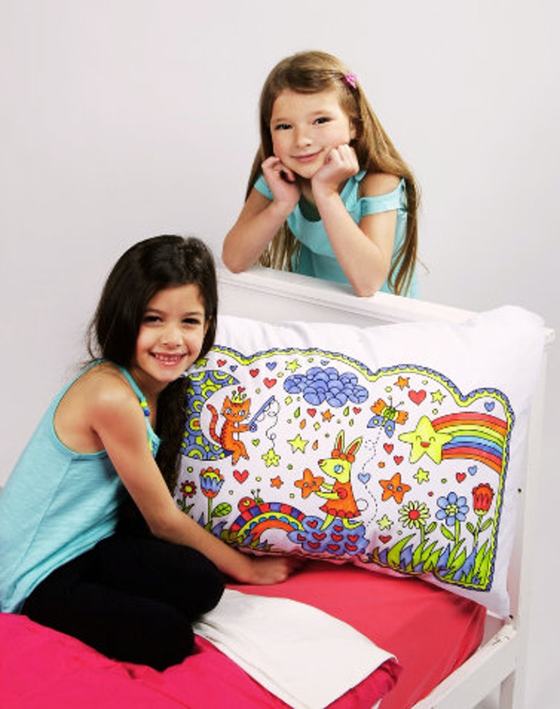 Sleepover Pillowcase - Coloring Pillow Case for Girls - Slumber Party ...