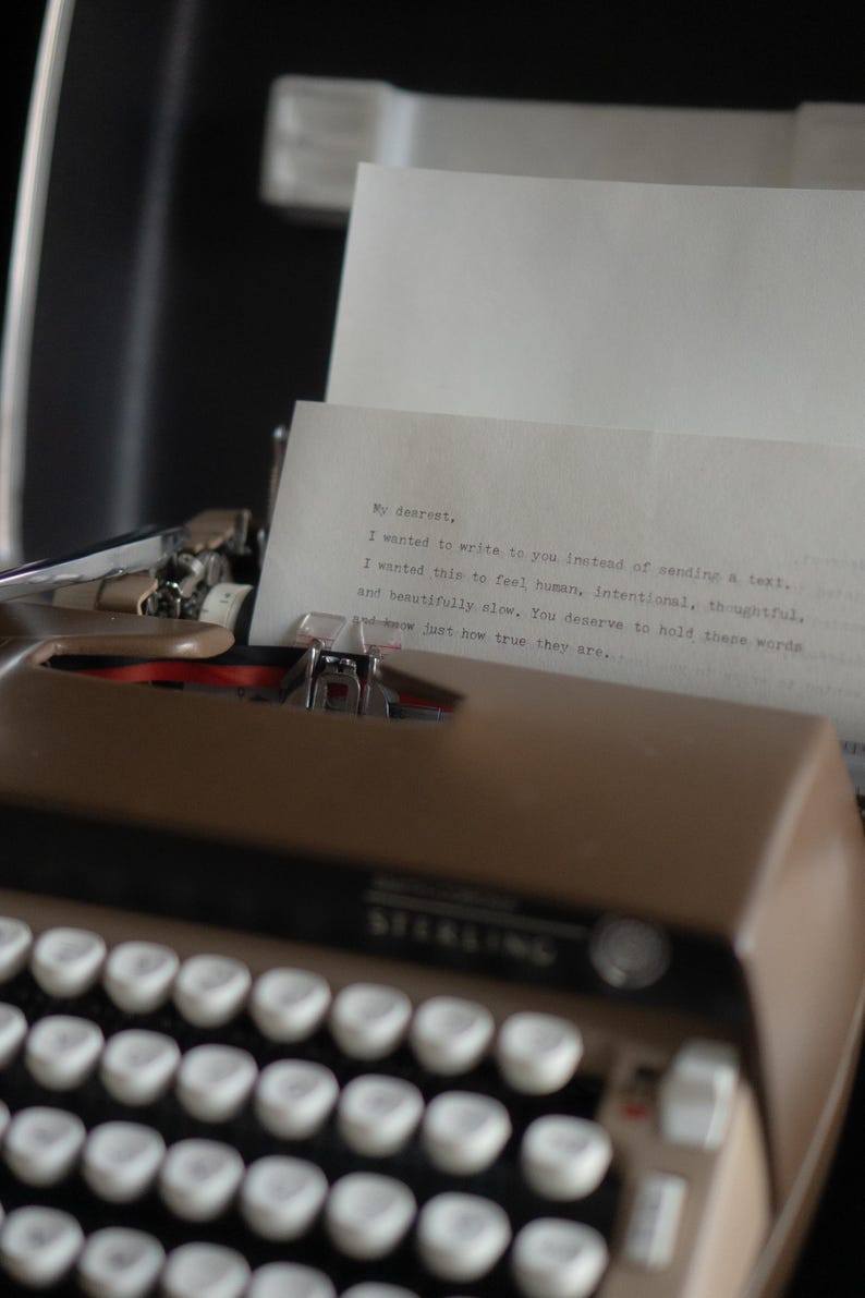 Personalized Hand-typed Letter | Custom Love or Encouragement Letter ...
