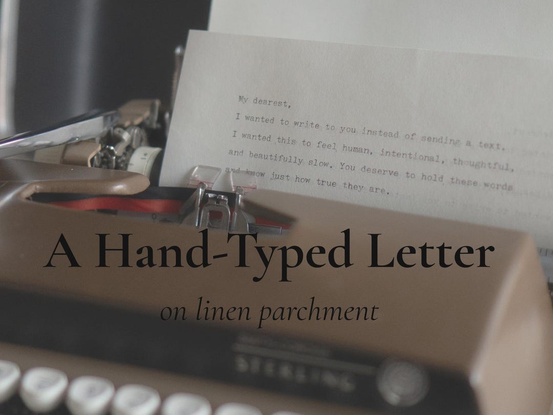 Personalized Hand-typed Letter | Custom Love or Encouragement Letter ...