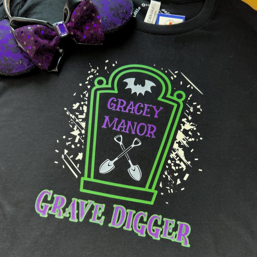 Haunted Mansion Inspired Shirt - Disney Grave Digger Happy Haunt Tshirt ...