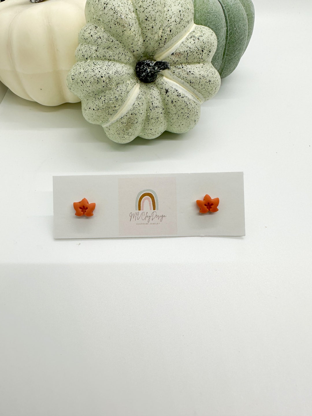 Mini Maple Leaf Stud/fall/mini Leaf/halloween - Etsy