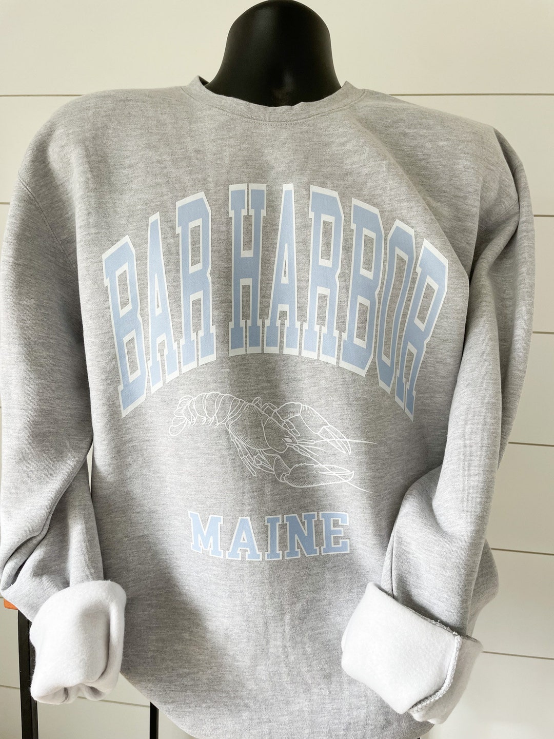 Bar Harbor Sweatshirt, Maine Lobster Shirt, Maine Crewneck Souvenir ...
