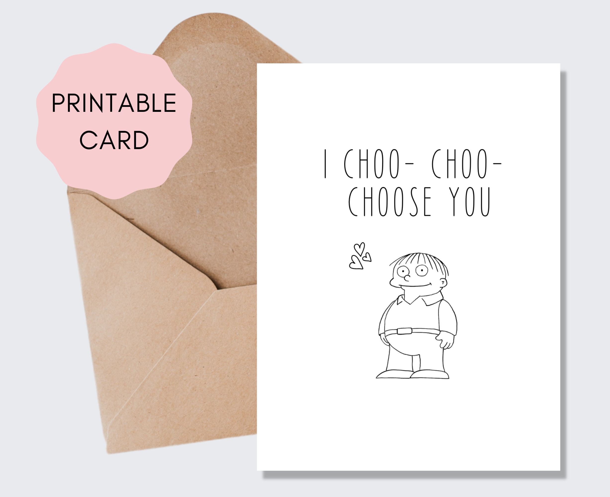 I Choo-choo- Choose You | Funny Card for Boyfriend or Girlfriend ...