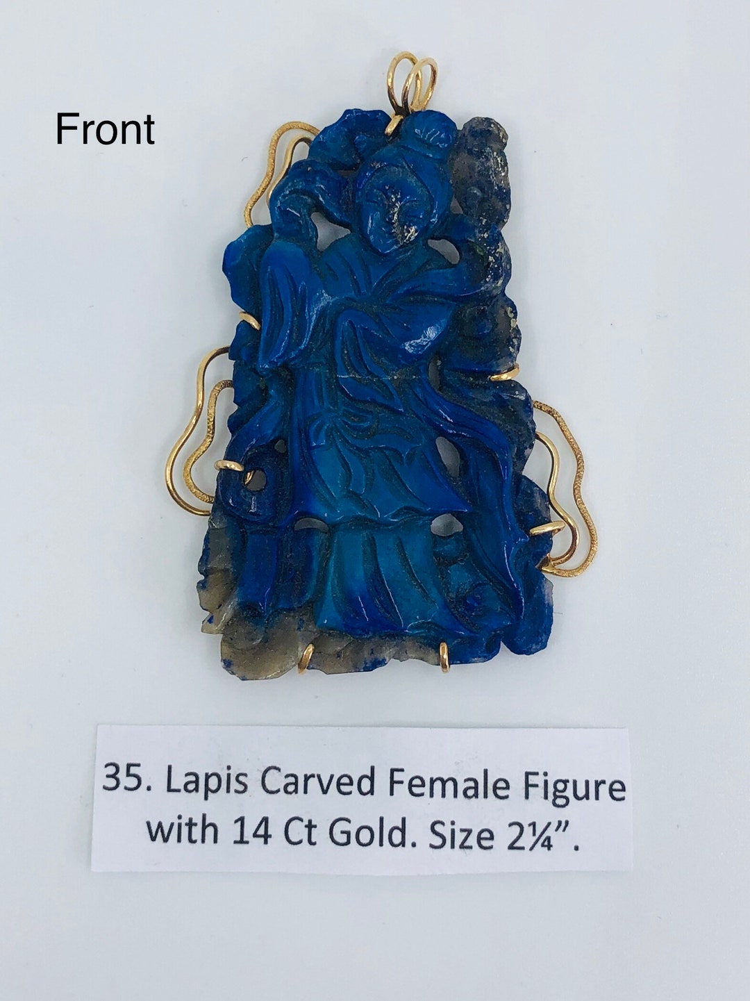 Lapis Carved Female Figure. - Etsy