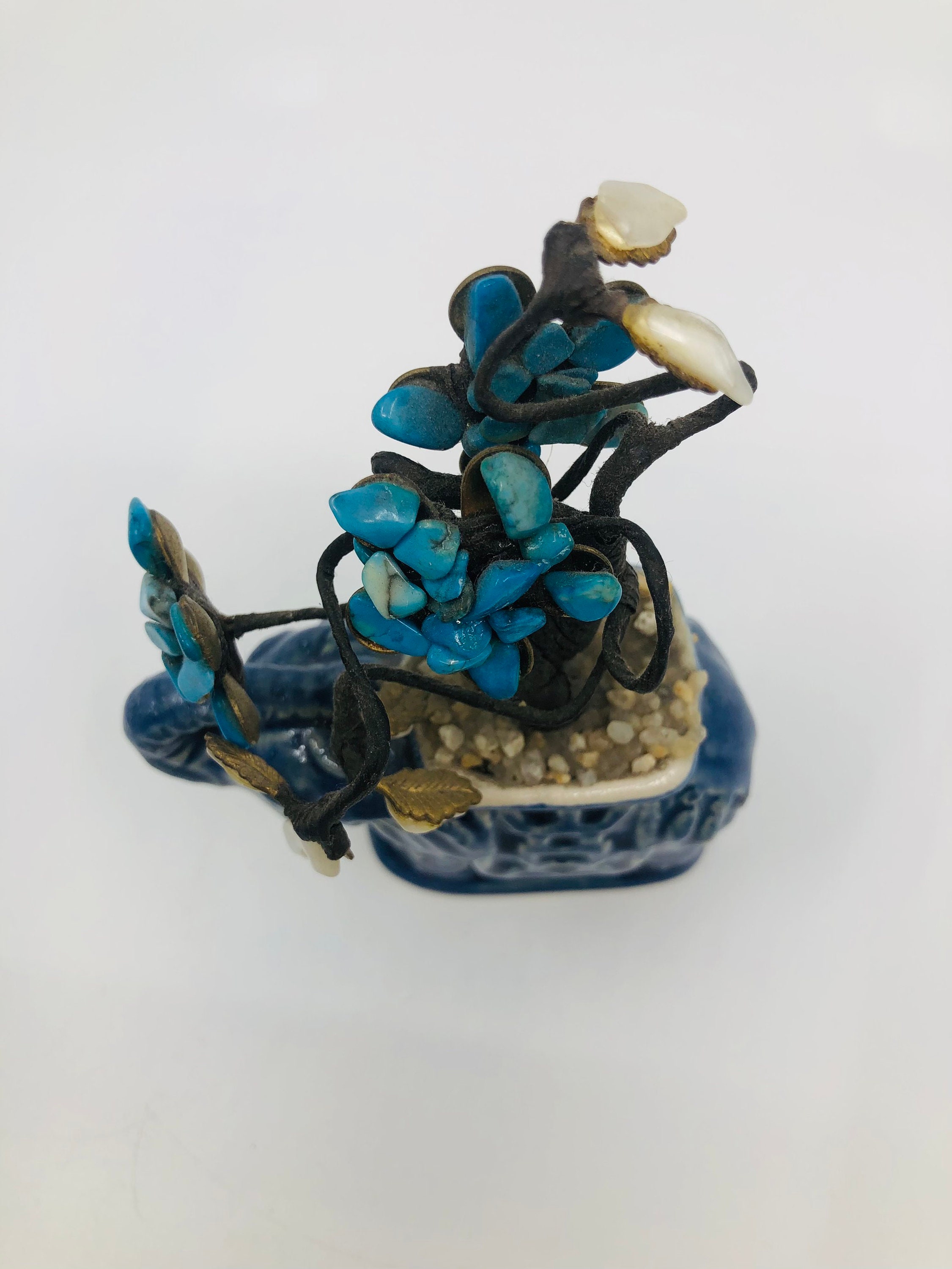 Vintage Asian Blue & White Elephant Statue - Etsy