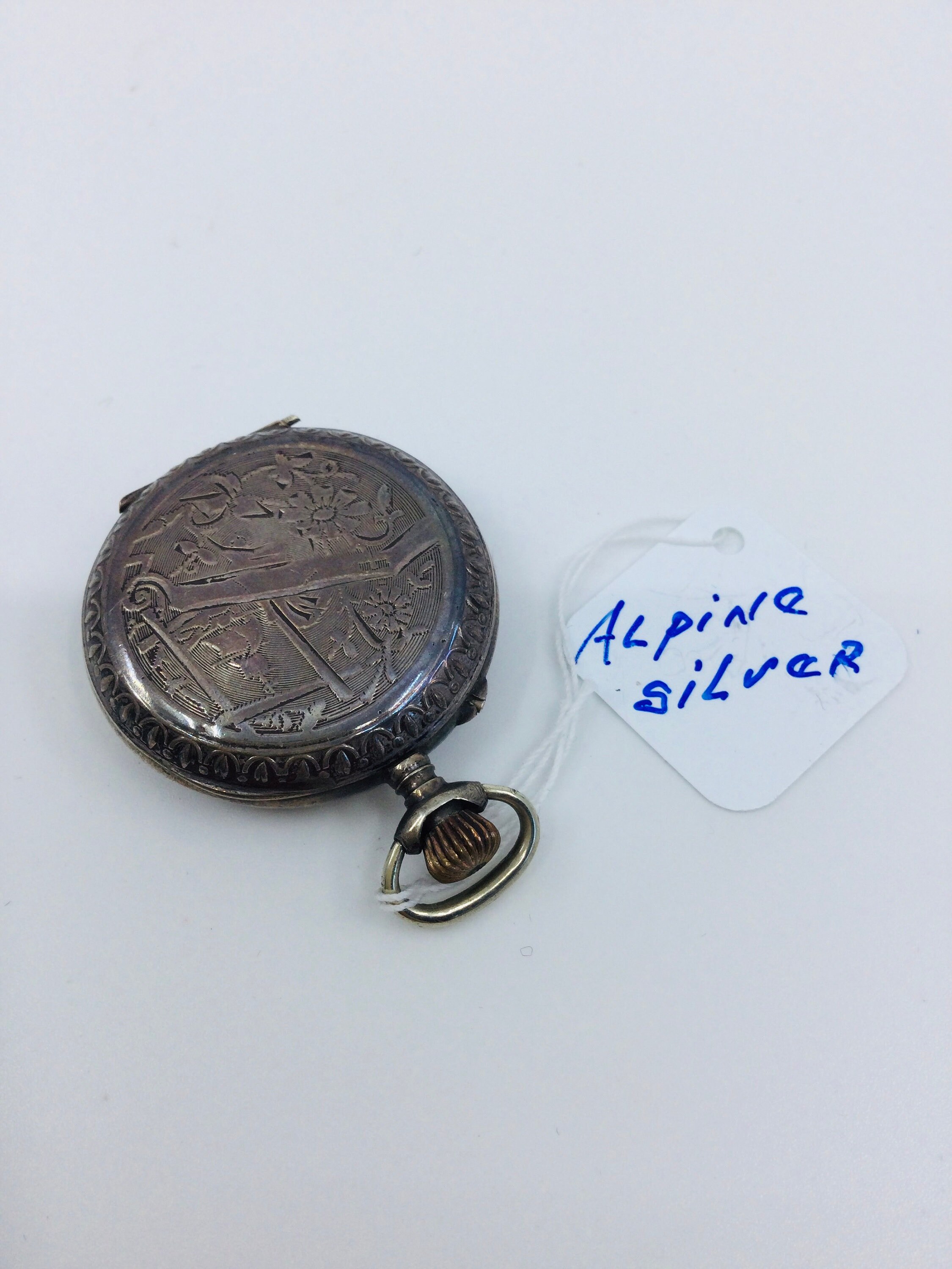 Alpine Silver Case Pocket Watch - Etsy