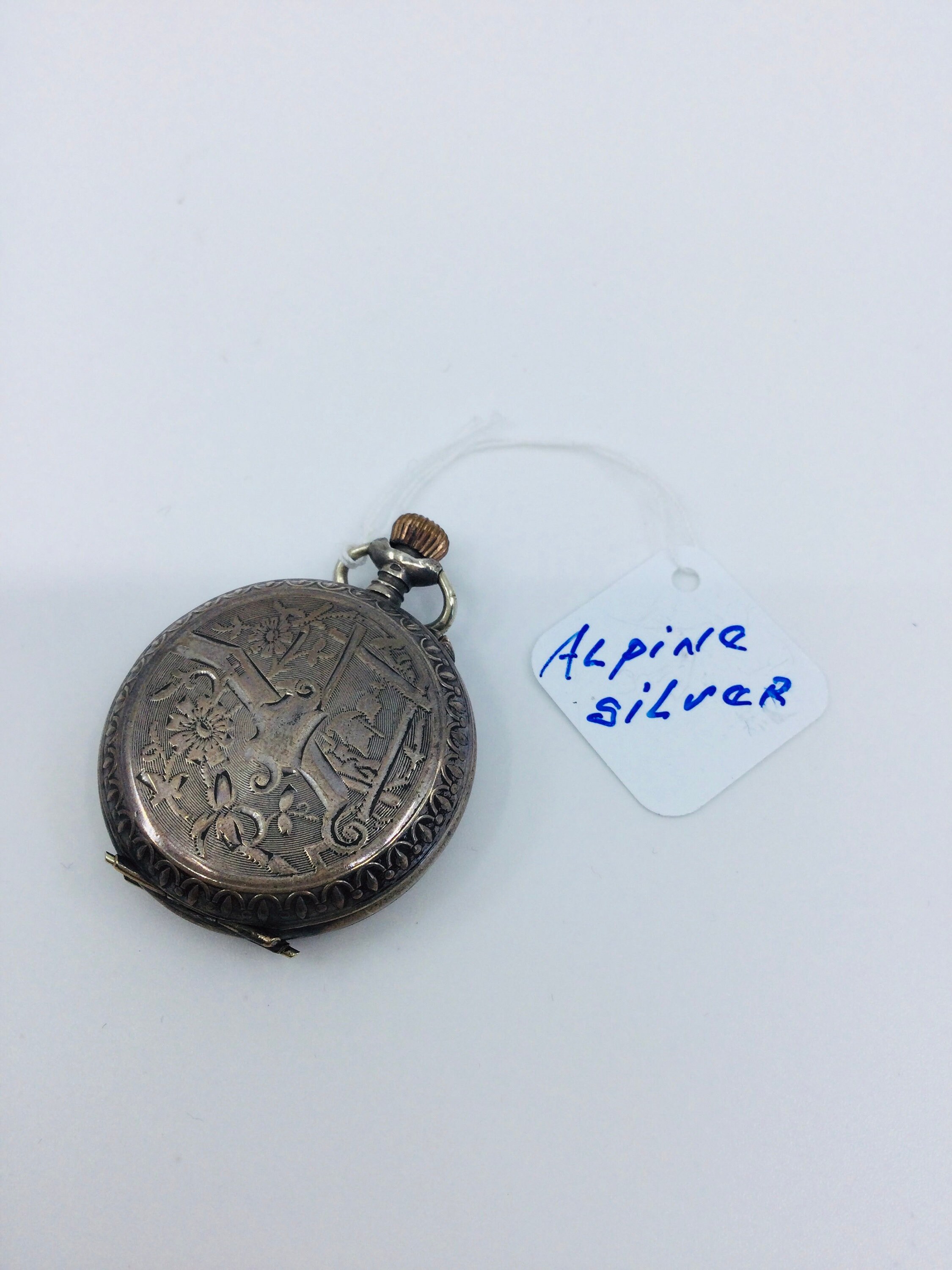 Alpine Silver Case Pocket Watch - Etsy