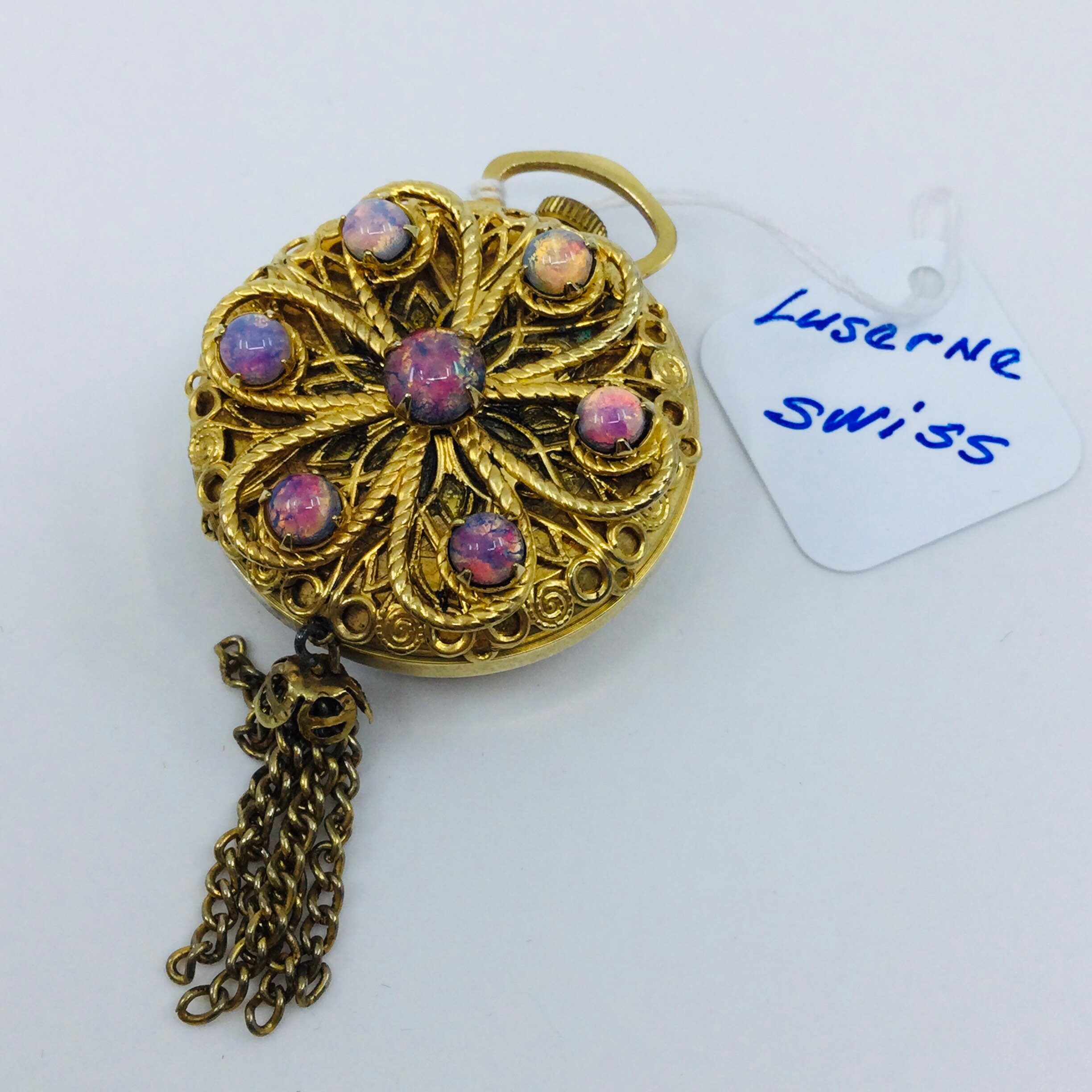 Lucerno Vintage Mechanical Necklace Pendant Watch - Etsy