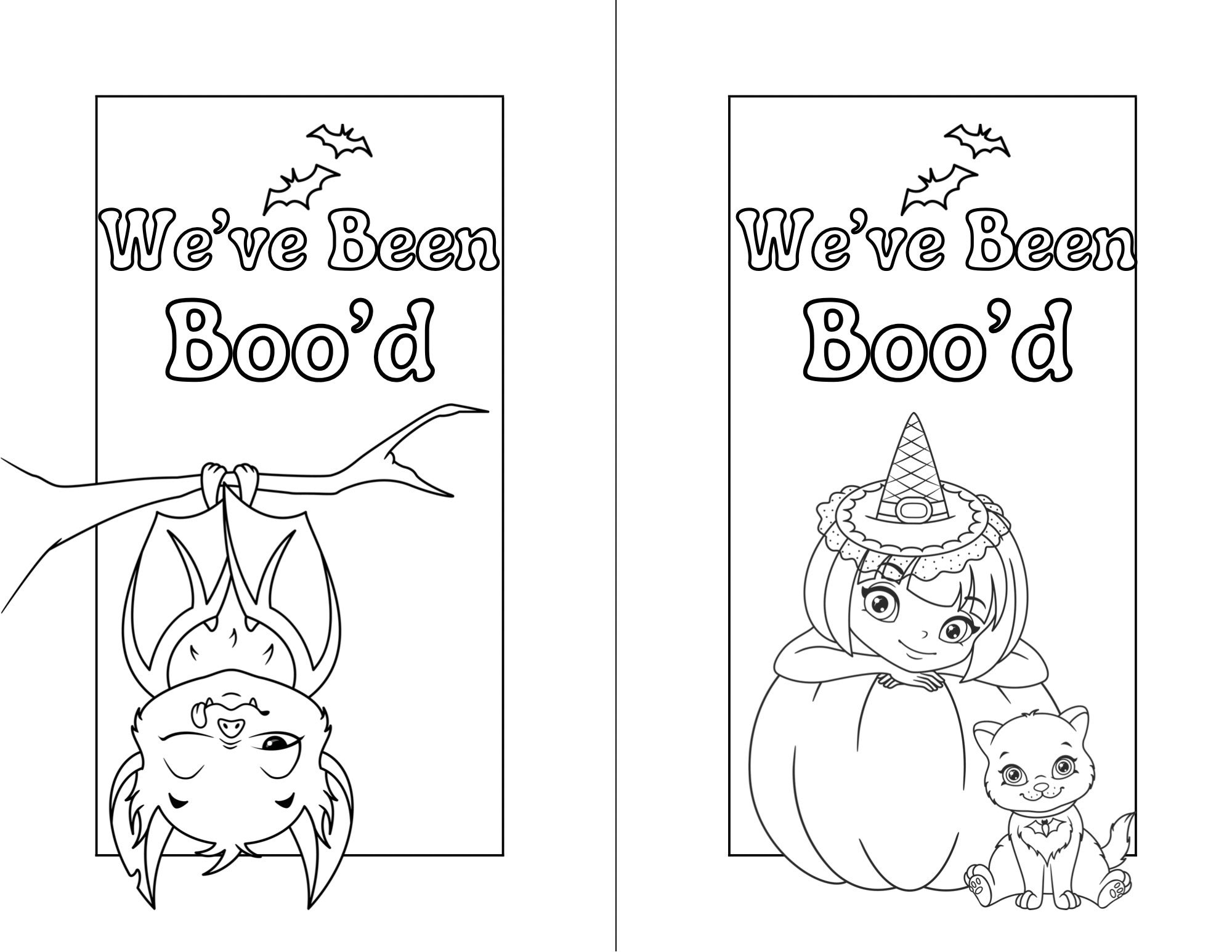 Boo Bucket Printable Coloring Sheets Bundle - Etsy
