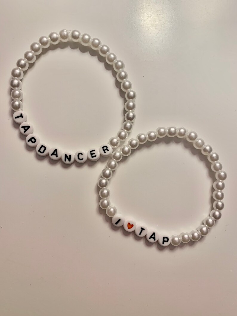 Tap Dancer Beaded Pearl Bracelet Dancer Dance Bracelet - Etsy
