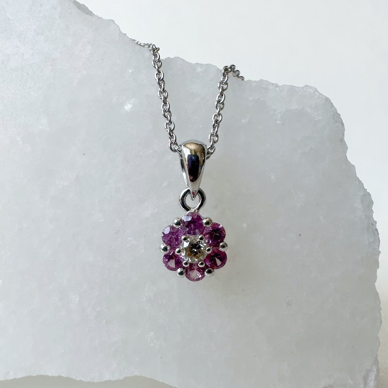 Pink Diamond Pendant - Etsy