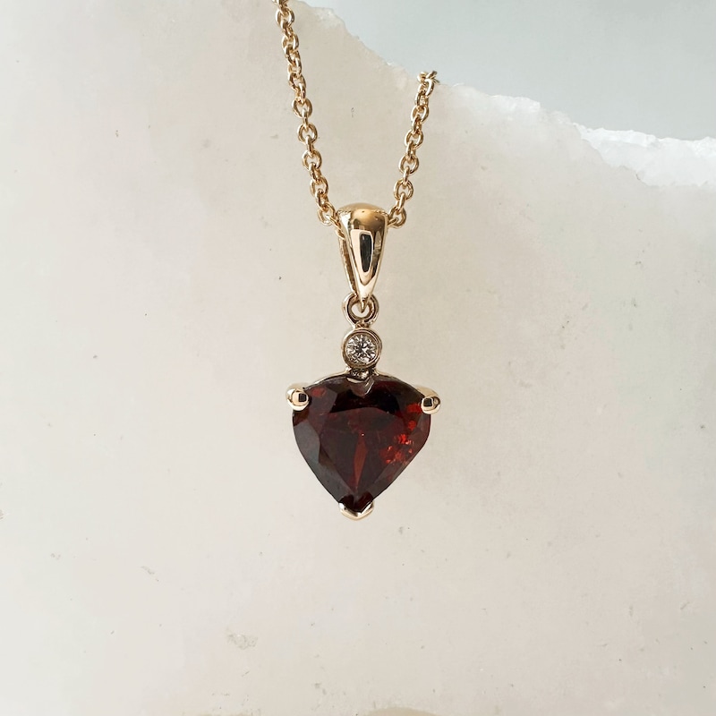 Garnet Heart - Etsy