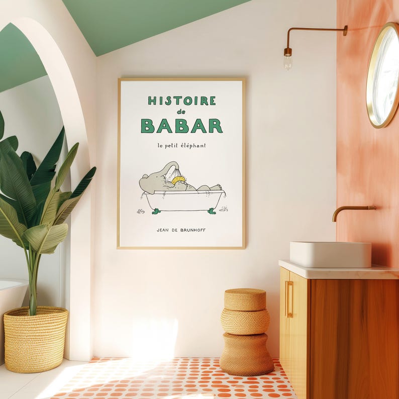 Babar the Elephant Printable Wall Art Prints Digital Download Art Babar ...