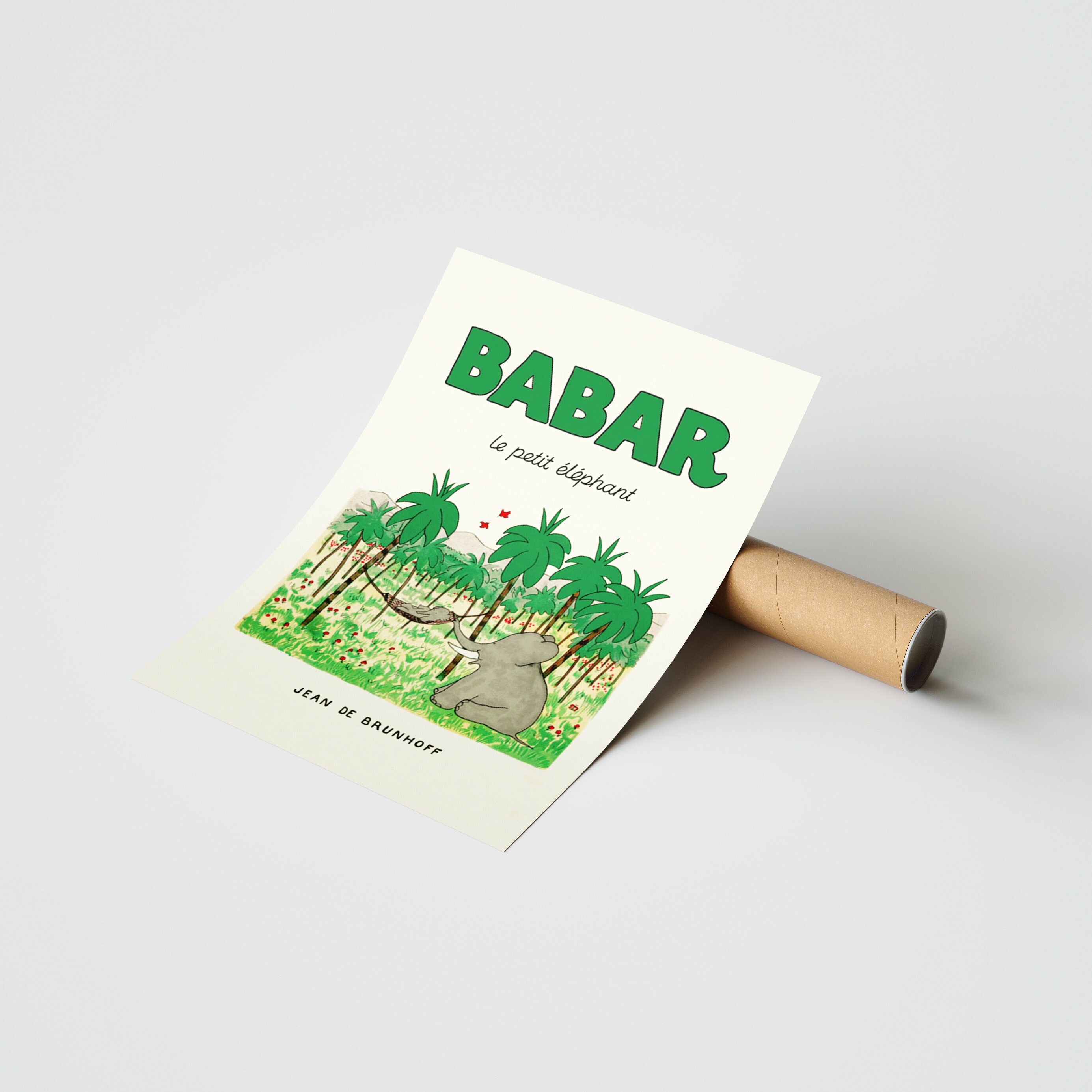 Babar the Elephant Wall Art Nursery Decor Kids Gift Retro Babar ...