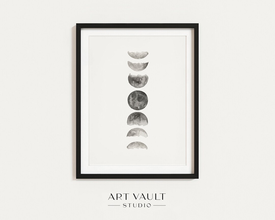 Moon Phase Wall Decor Moon Phase Poster Moon Phases Art Moon Wall Art ...