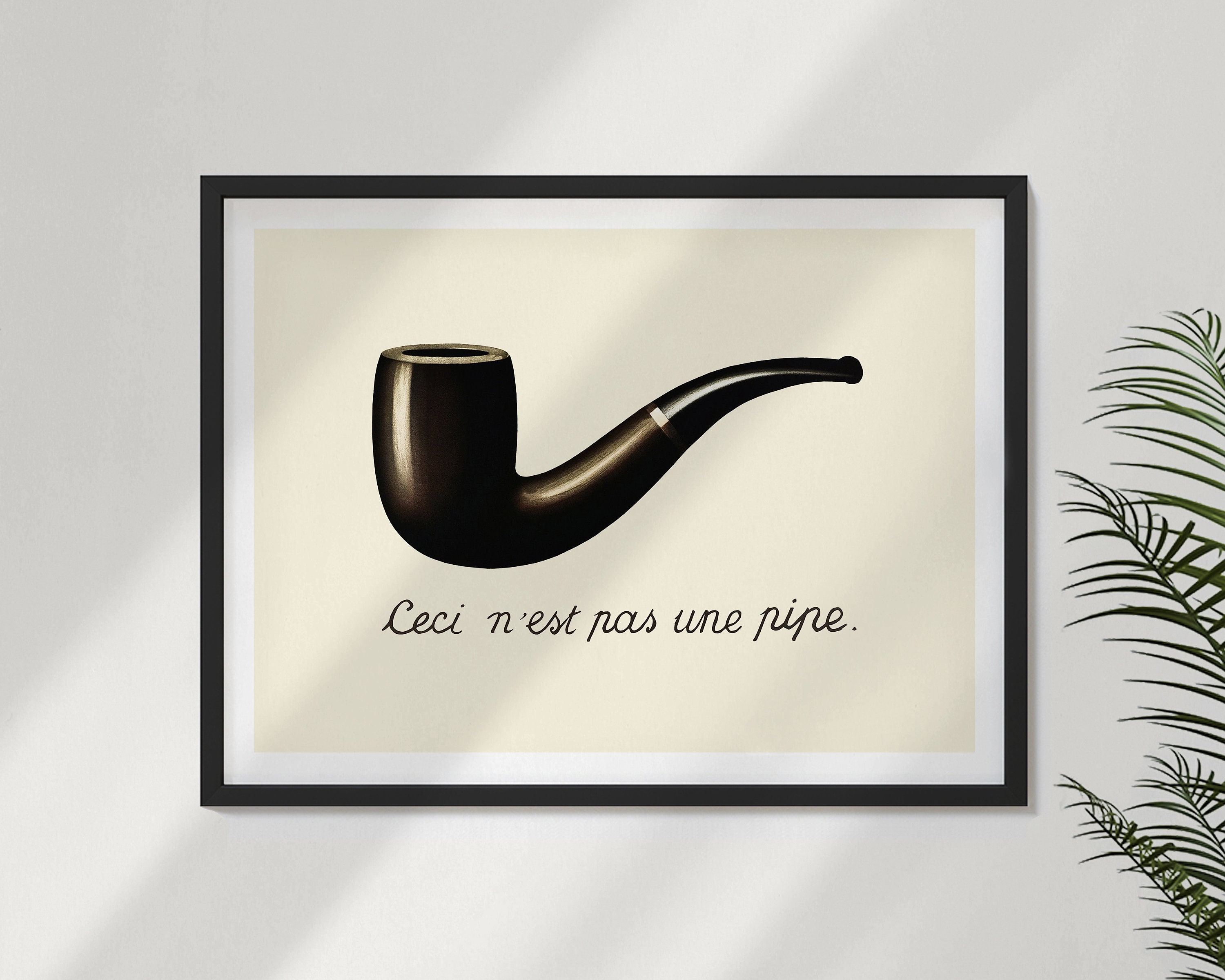 Ceci N'est Pas Une Pipe René Magritte Poster This is Not a Pipe Treachery of Images 1929 ...