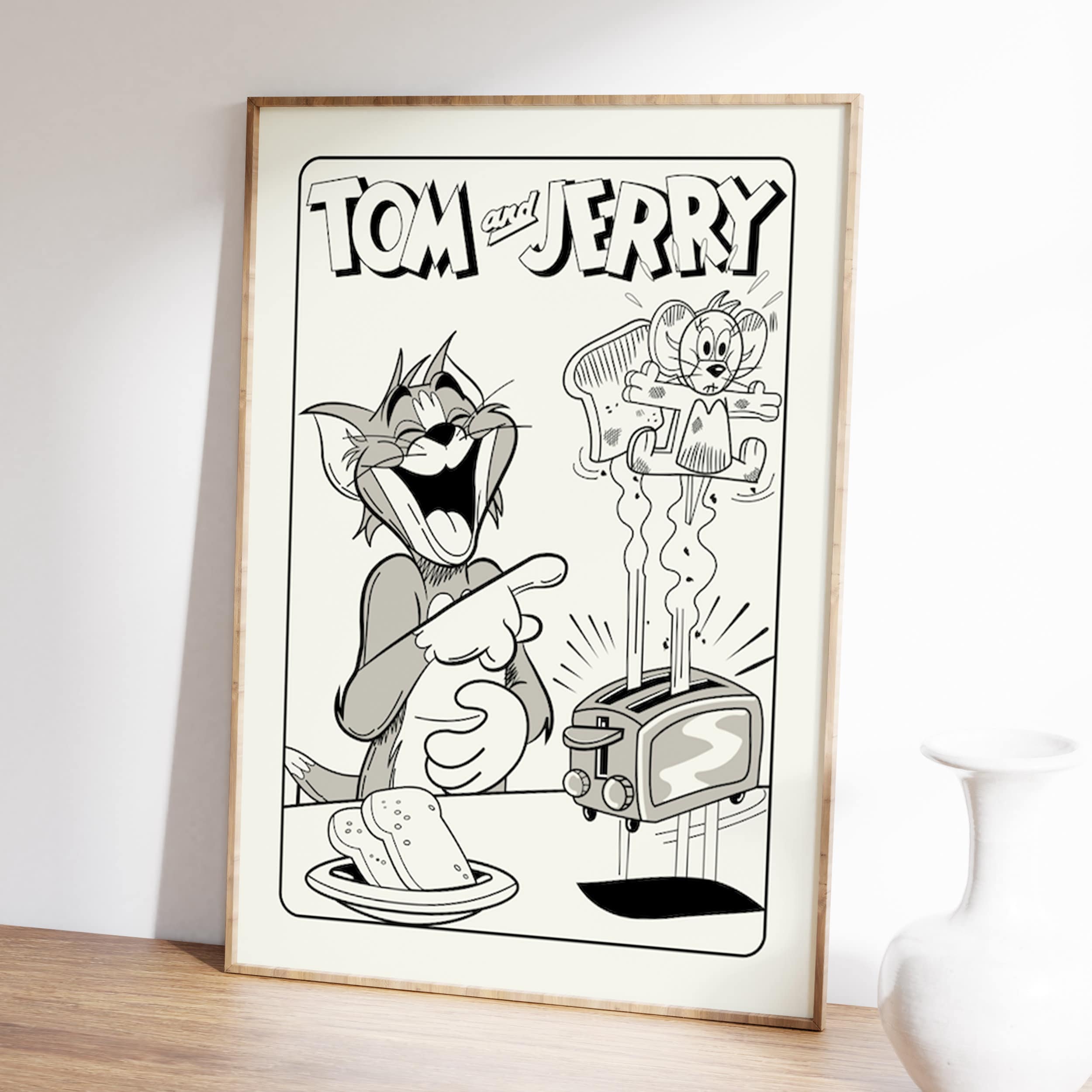 Tom and Jerry Wall Art Tom and Jerry Poster Tom and Jerry Print Cartoon ...