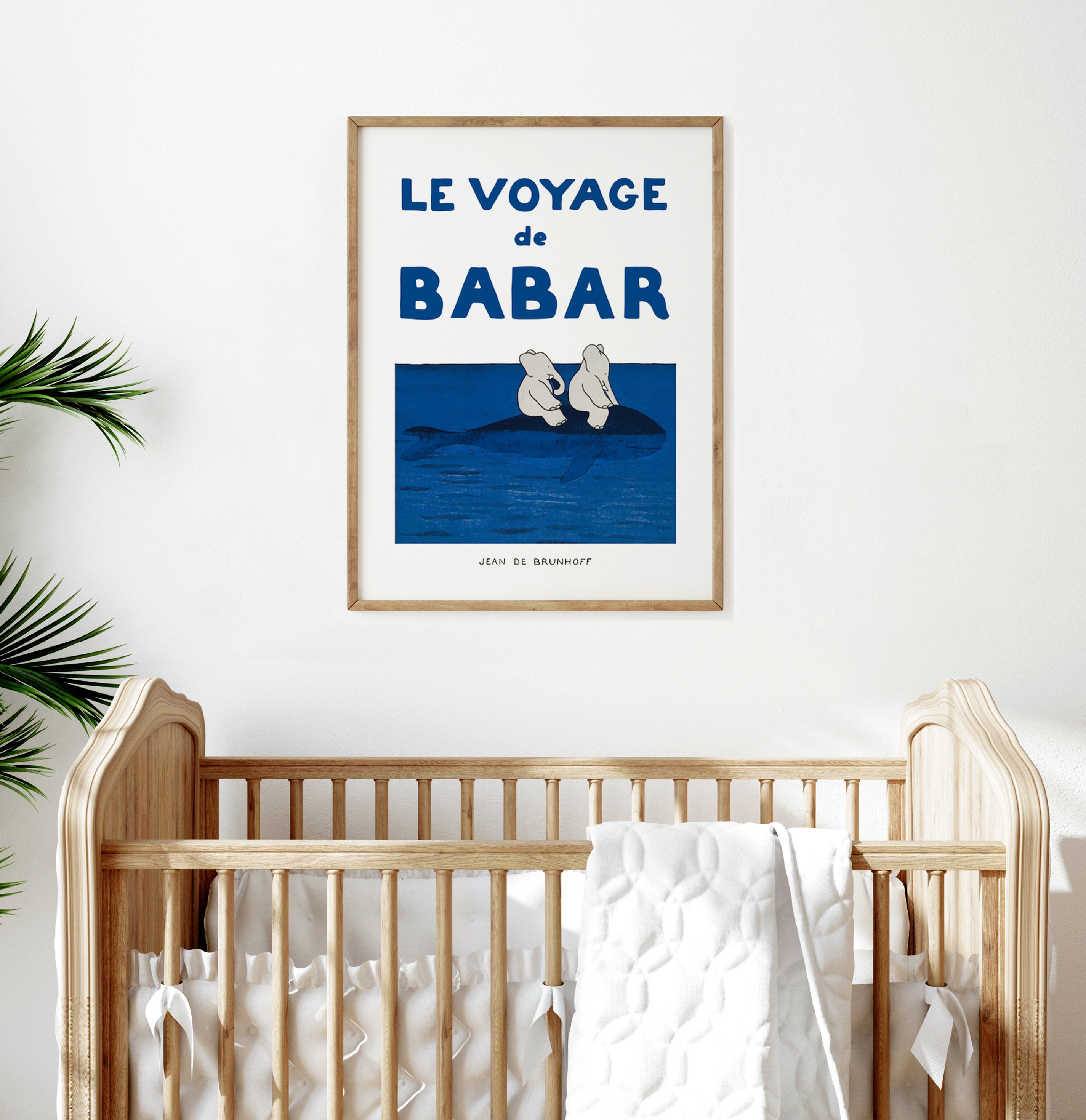 Babar Voyage Poster Le Voyage De Babar Print Baby Shower Gift Babar ...
