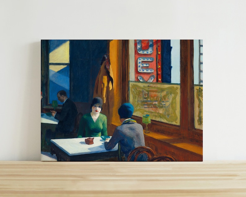 Chop Suey Edward Hopper 1929 Restaurant Wall Art Kitchen Gift Edward ...