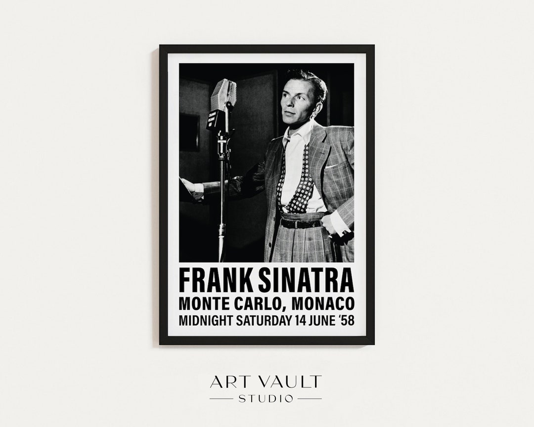 Frank Sinatra Poster Black and White Music Poster Vintage Music Print ...