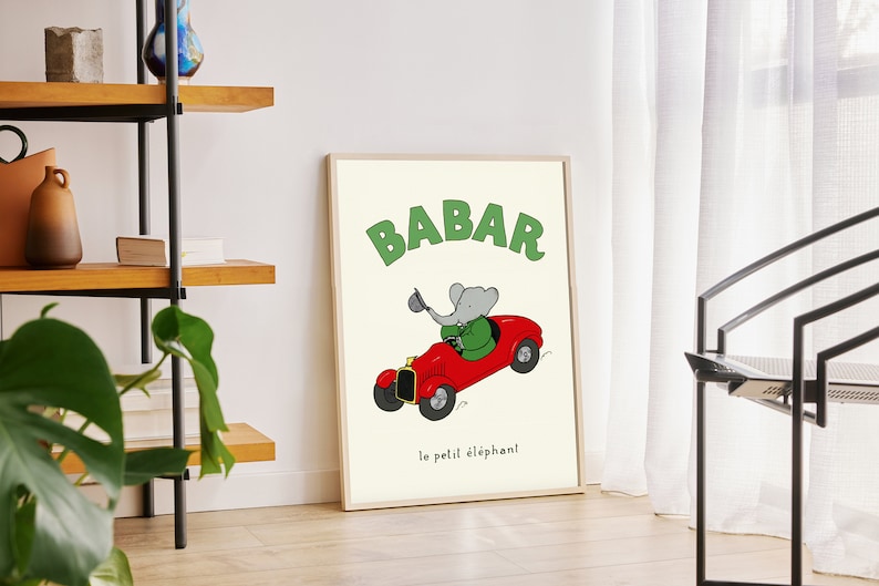 Babar the Elephant Digital Download Nursery Wall Art Decor Kids Room ...