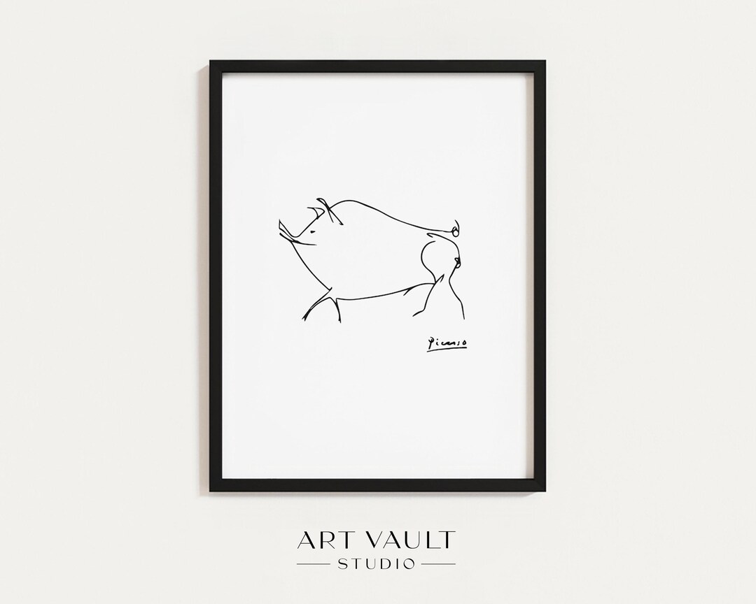 Picasso Pig Print Pig Poster Pig Art Pig Gift Farm Gift Farm Owner Farm ...