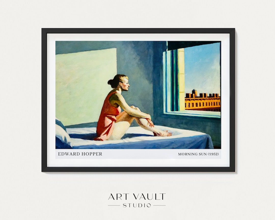 Edward Hopper Morning Sun 1952 Hopper Exhibition Poster Edward Hopper Gallery Print Living Room ...