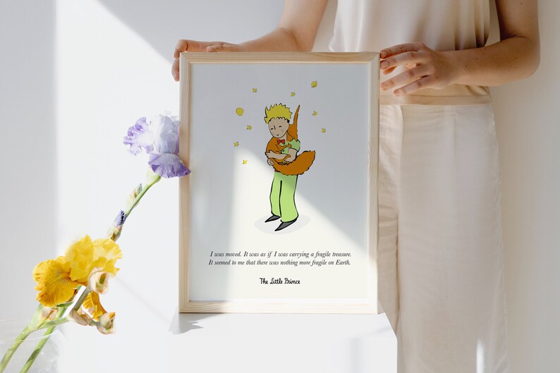 Le Petit Prince Poster ENGLISH Little Prince Wall Art Nursery Art Print ...