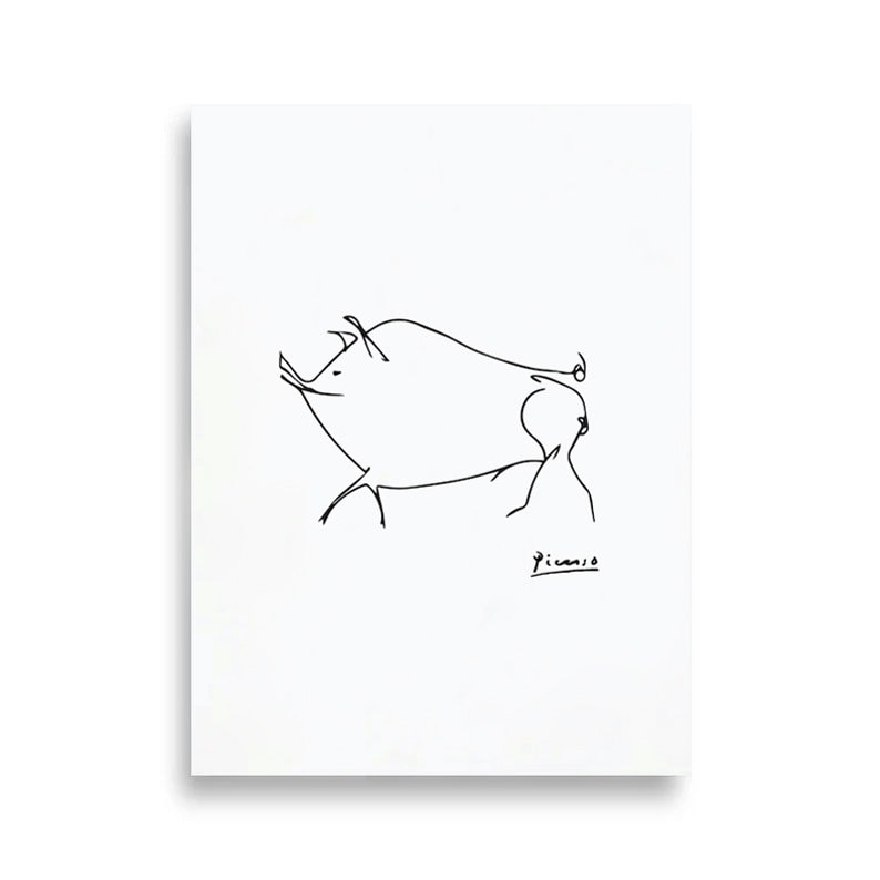Picasso Pig Print Pig Poster Pig Art Pig Gift Farm Gift Farm Owner Farm ...