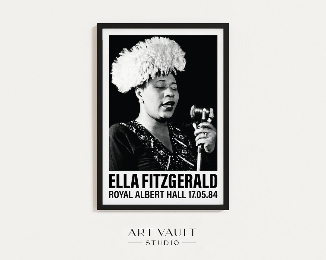 Ella Fitzgerald Poster Black and White Music Poster Vintage Music Print ...