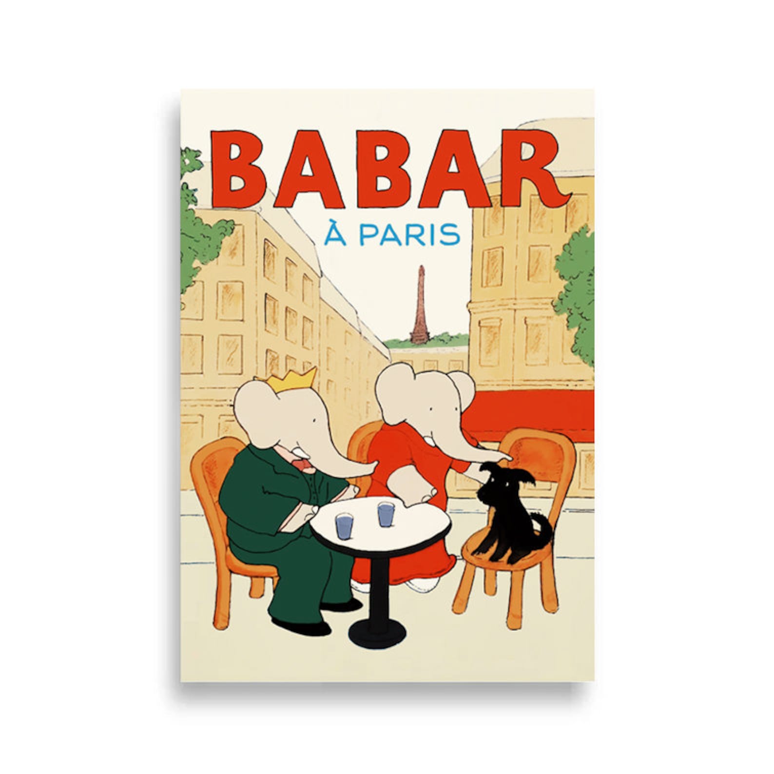 Babar in Paris Babar Poster Babar Print Babar Wall Art Babar Elephant ...