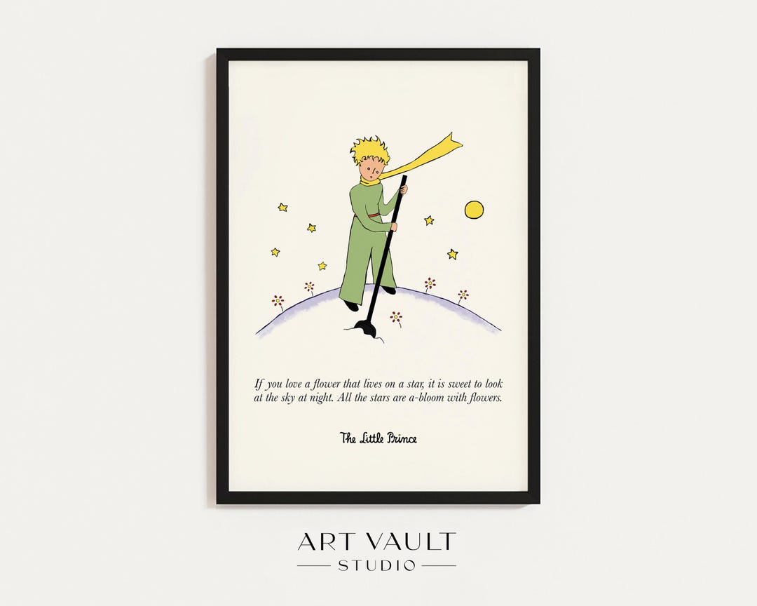 Little Prince Poster ENGLISH Petit Prince Wall Art Prints Nursery Art ...
