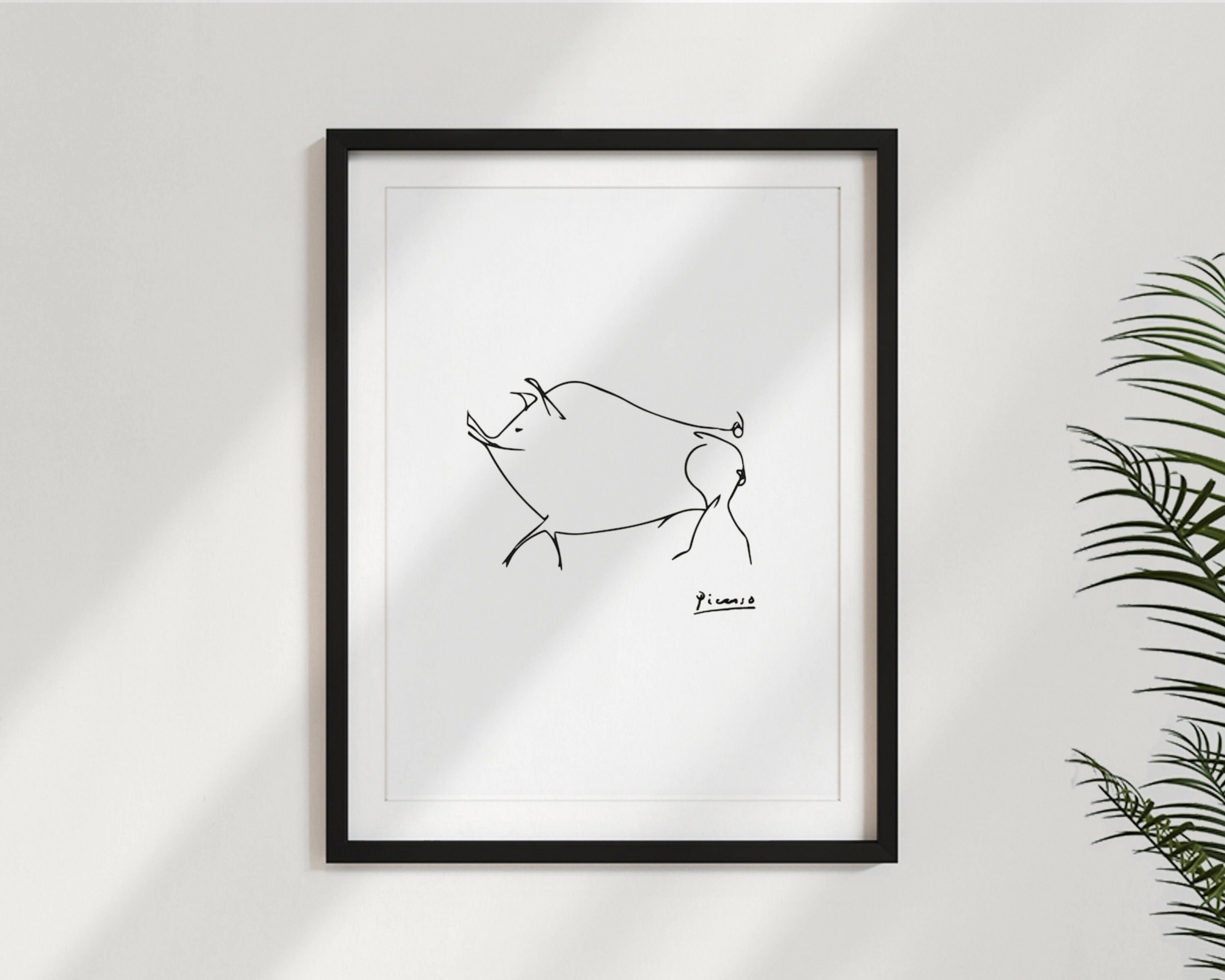 Picasso Pig Print Pig Poster Pig Art Pig Gift Farm Gift Farm Owner Farm ...