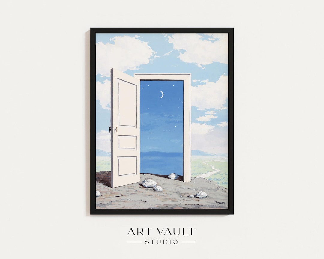 Réne Magritte Le Savoir Circa 1961 Door to the Night Sky Magritte Door ...