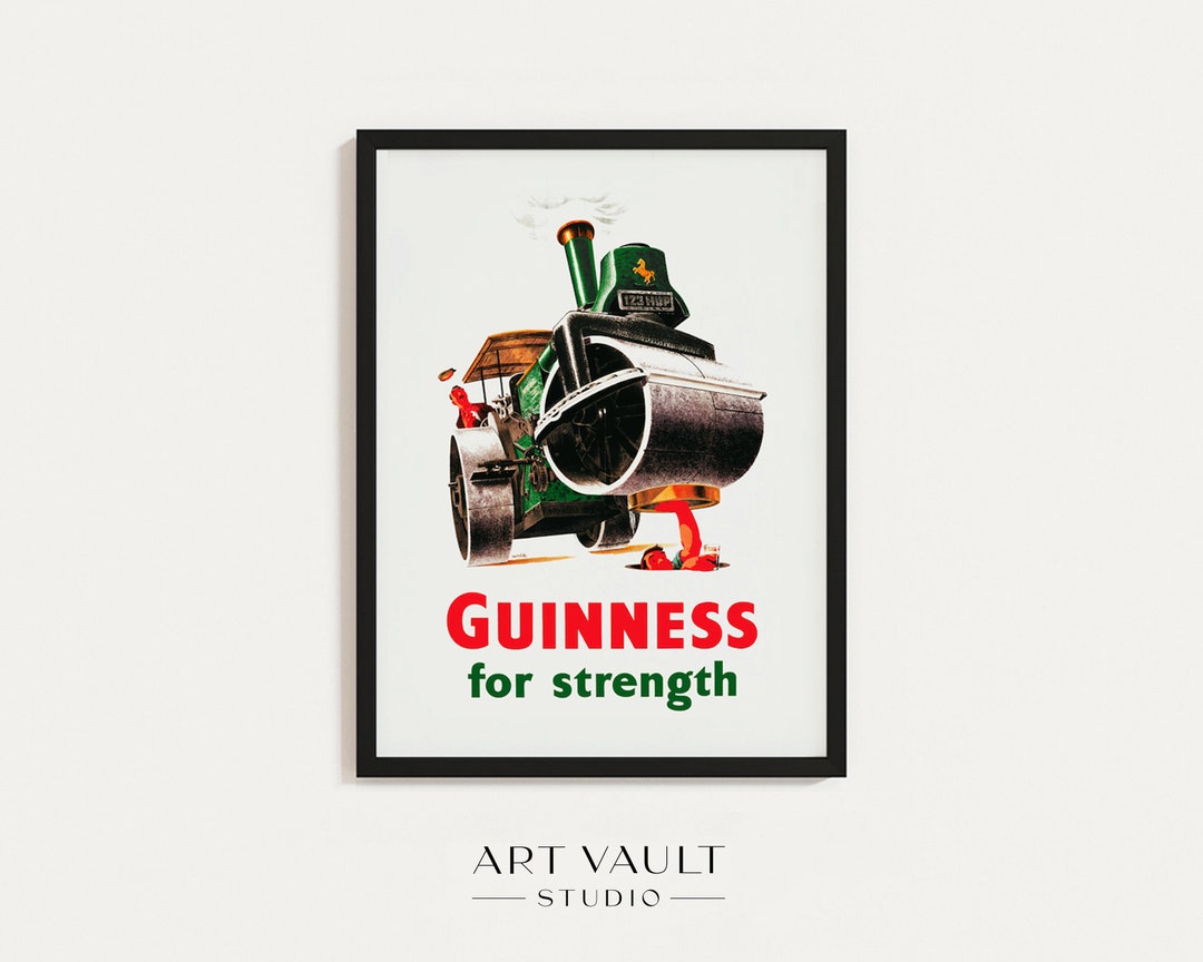 Guinness Poster Vintage Guinness Wall Guinness for Strength Guinness ...